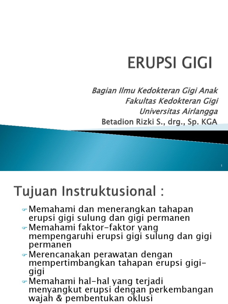 Erupsi Gigi | PDF