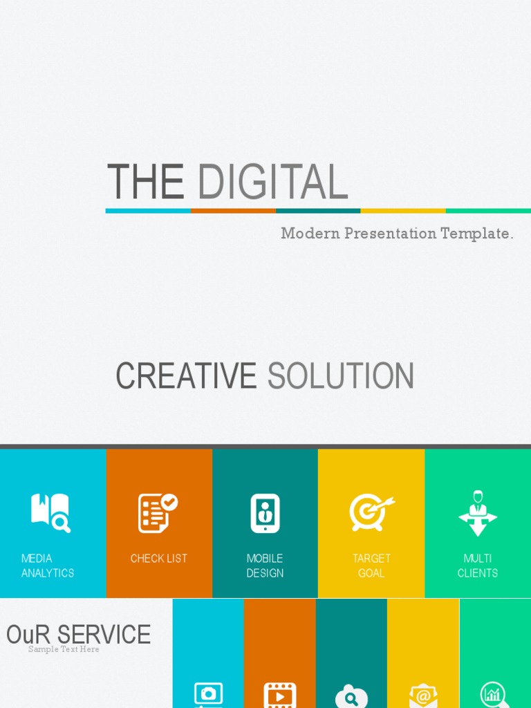 Digital: Modern Presentation Template | PDF | Page Layout | Typography
