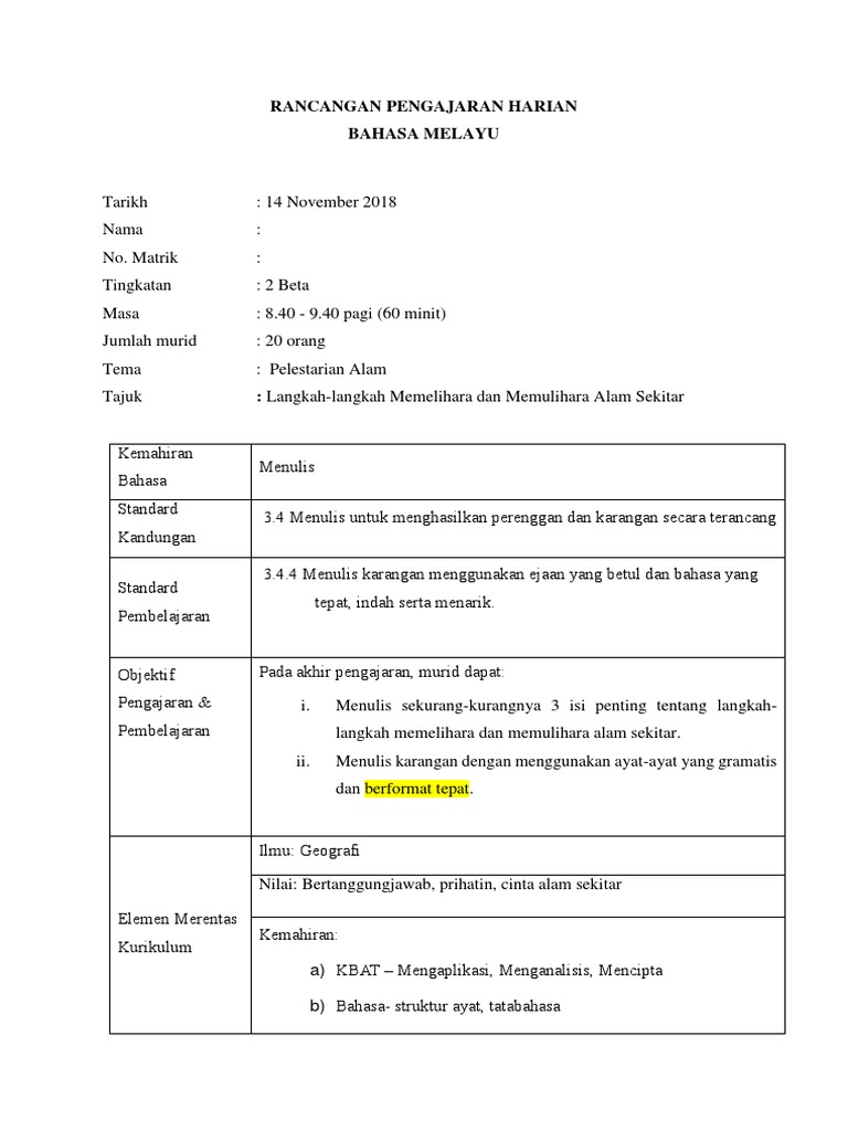 RPH KPD KSSM f2 Presentation Done | PDF