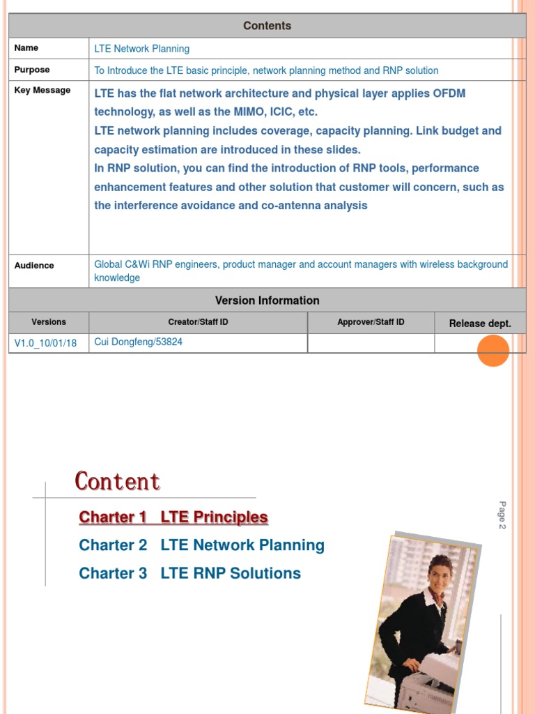 LTE Network Planning To Introduce The LTE Basic Principle, Network Planning Method and RNP ...
