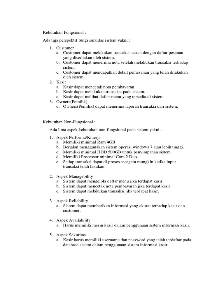Functional & Non-Functional Requirements | PDF