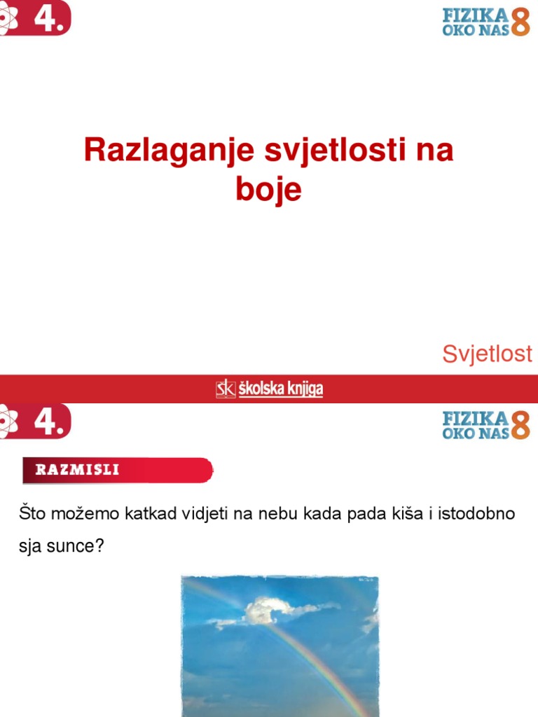 SK 31. Razlaganje Svjetlosti Na Boje | PDF