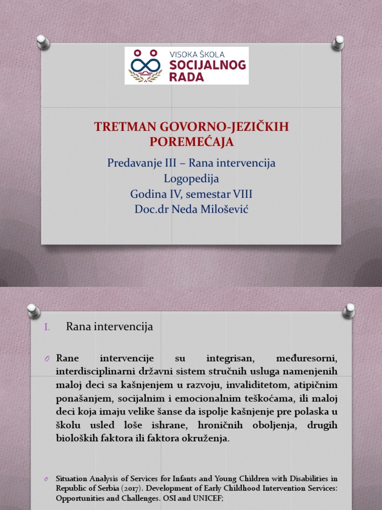 TRETMAN - Rana Intervencija | PDF