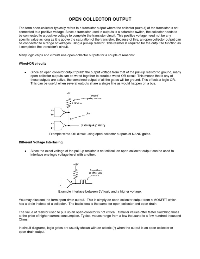 Open Collector Output | PDF