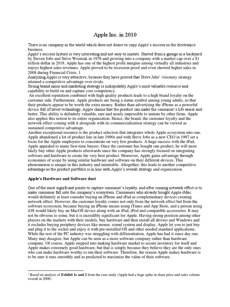HBR Apple Case Analysis | PDF | Apple Inc. | I Phone