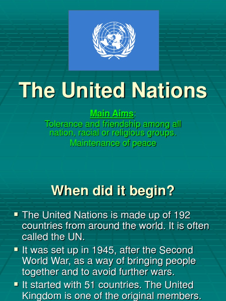 Formation and Role of the UN | PDF