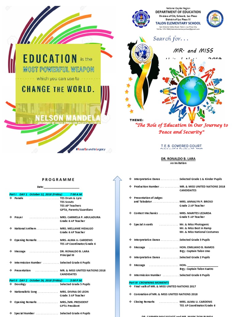Program AP MR and Ms UN 2018c | PDF
