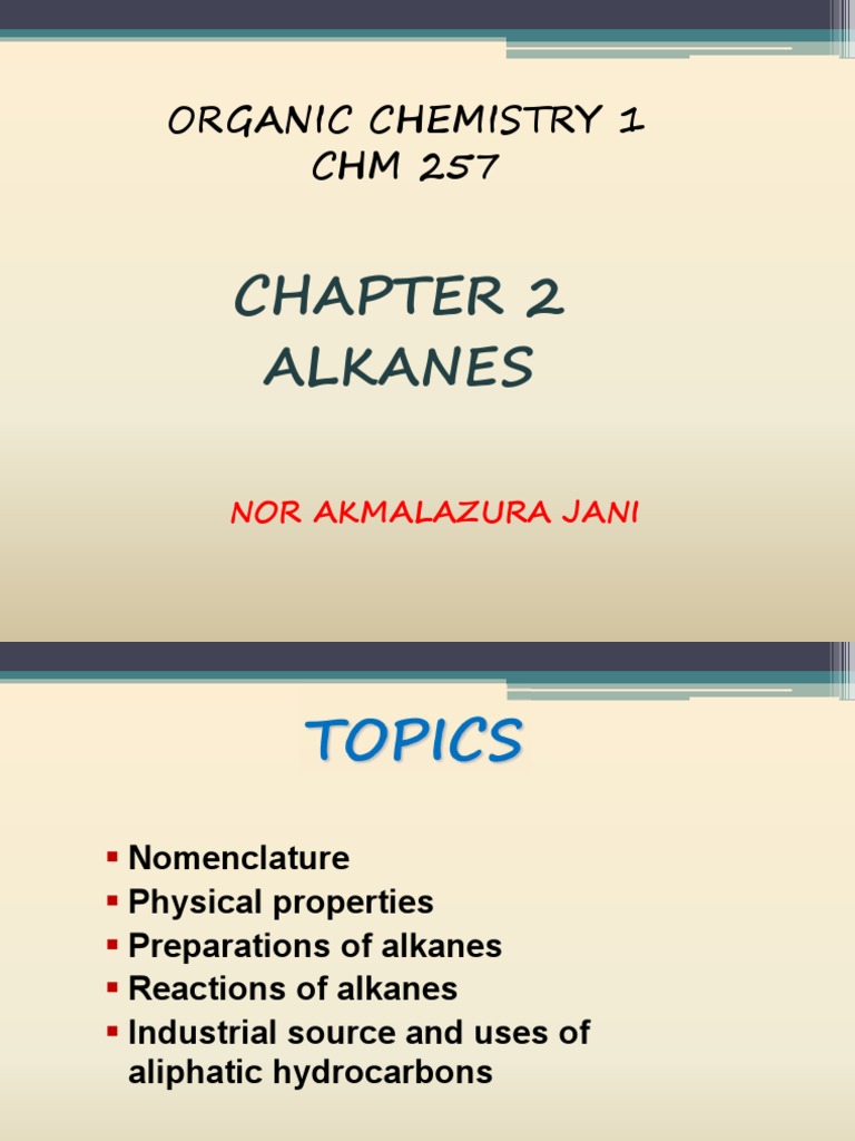 Chapter 2 Alkanes | PDF | Alkane | Hydrocarbons
