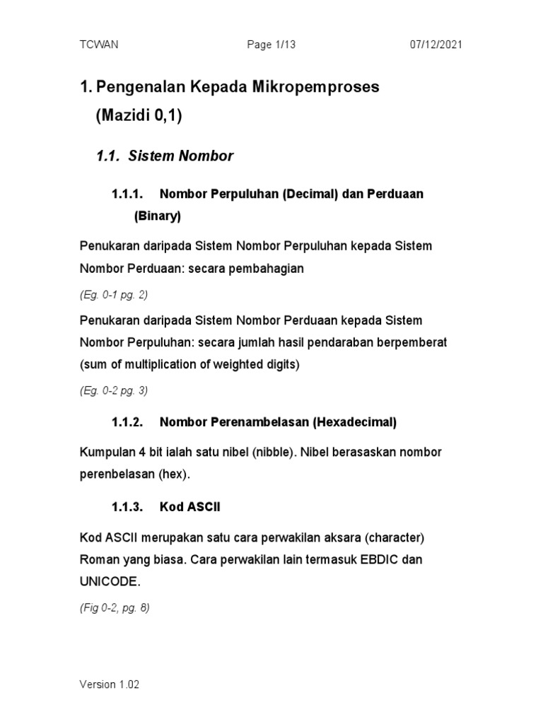 Pengenalan Kepada Mikropemproses | PDF