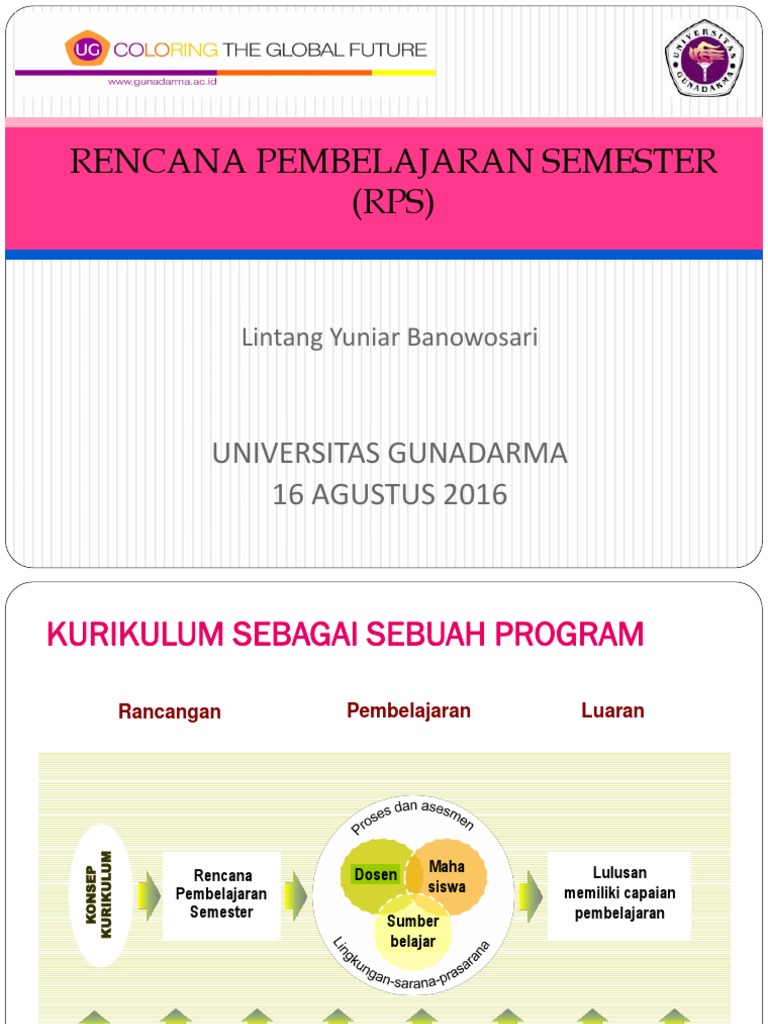 Rencana Pembelajaran Semester (RPS) | PDF