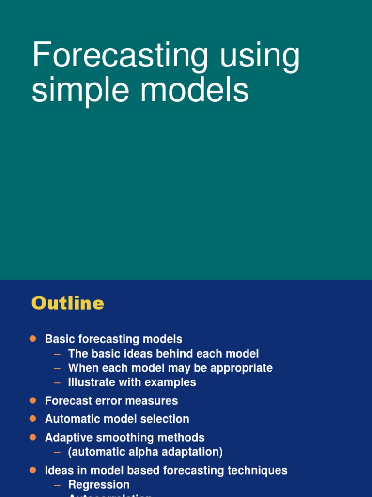 Basic Forecasting Methods | PDF | Forecasting | Applied Mathematics