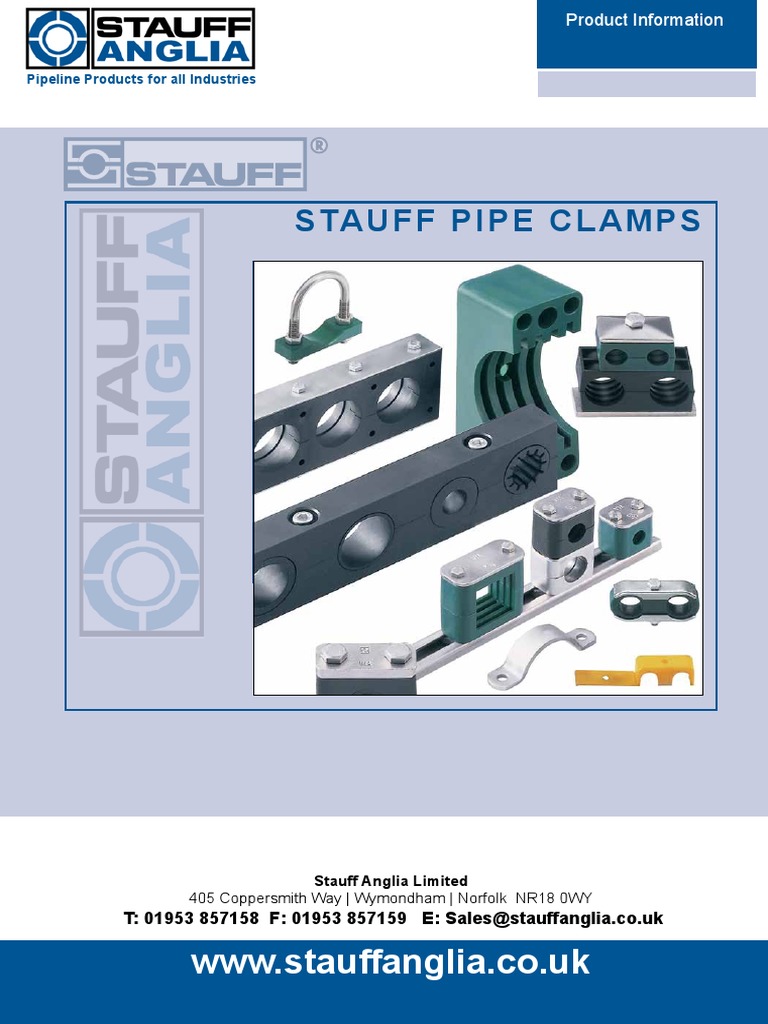 Stauff Surface Cable Clamps | PDF | Pipe (Fluid Conveyance) | Screw
