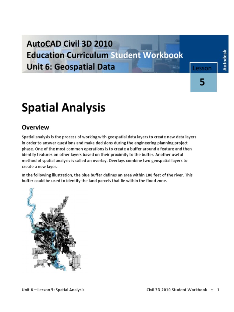 Spatial Analysis: Autocad Civil 3D 2010 Education Curriculum Unit 6 ...