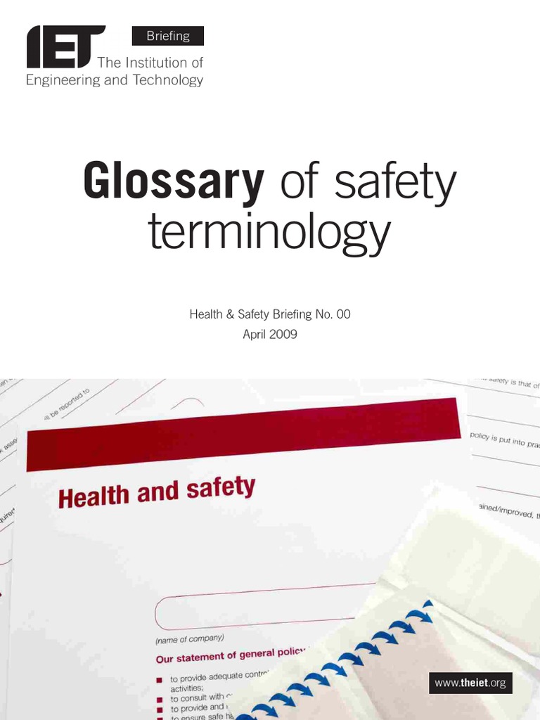 Glossary of Safety: Terminology | PDF | Risk | Occupational Safety And ...