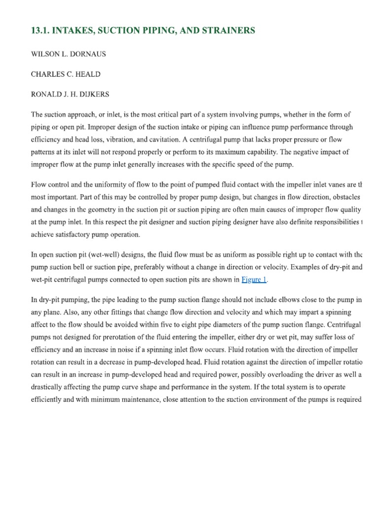 Intake Suction Design | PDF