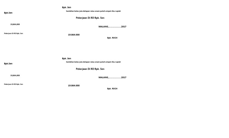 Edit Kwitansi Format Excel | PDF