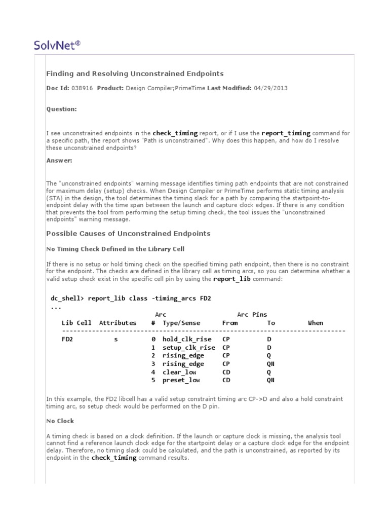 Finding and Resolving Unconstrained Endpoints | PDF | Systems ...