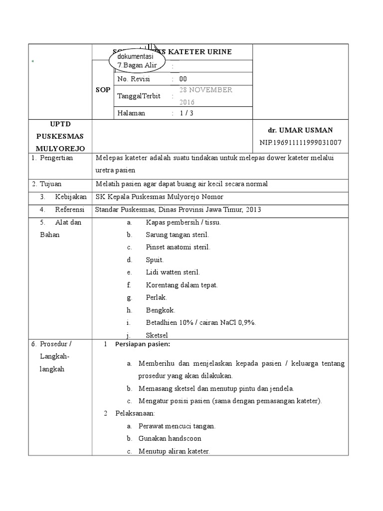 Melepas Kateter | PDF