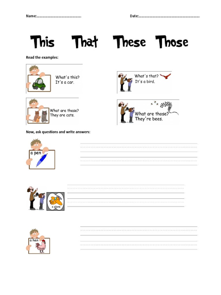 This That These Those | PDF