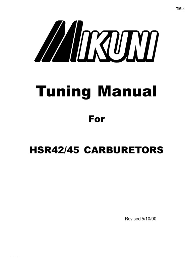 Mikuni HSR42 Tuning Guide | PDF | Carburetor | Throttle