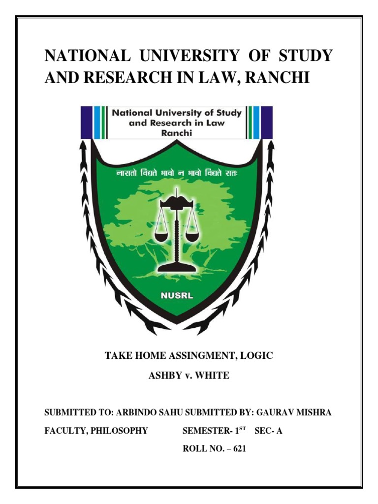 Analysis of the Landmark Case of Ashby v. White Establishing the ...