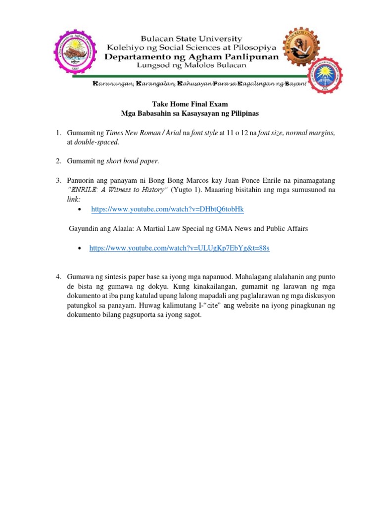 RPH Martial Law Finals | PDF