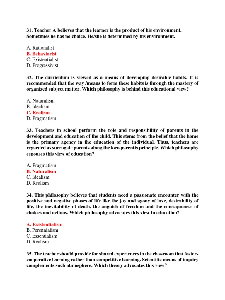 LET Reviewer Professional Education SOCIAL DIMENSIONS Questionnaire ...