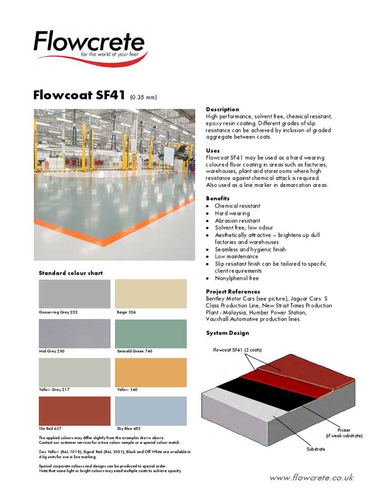 5 Flowcoat SF41 System | PDF | Wear | Concrete