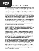 Statement of Purpose for Joining a MPA Program | International ...