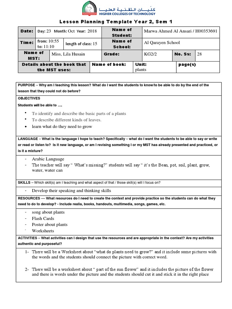 Lesson Plan 4 | Download Free PDF | Lesson Plan | Psychological Concepts