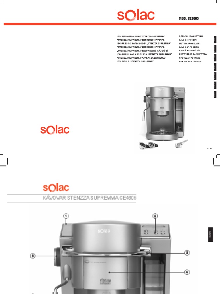 Solac STENZZA SUPREMMA CE4605 | PDF