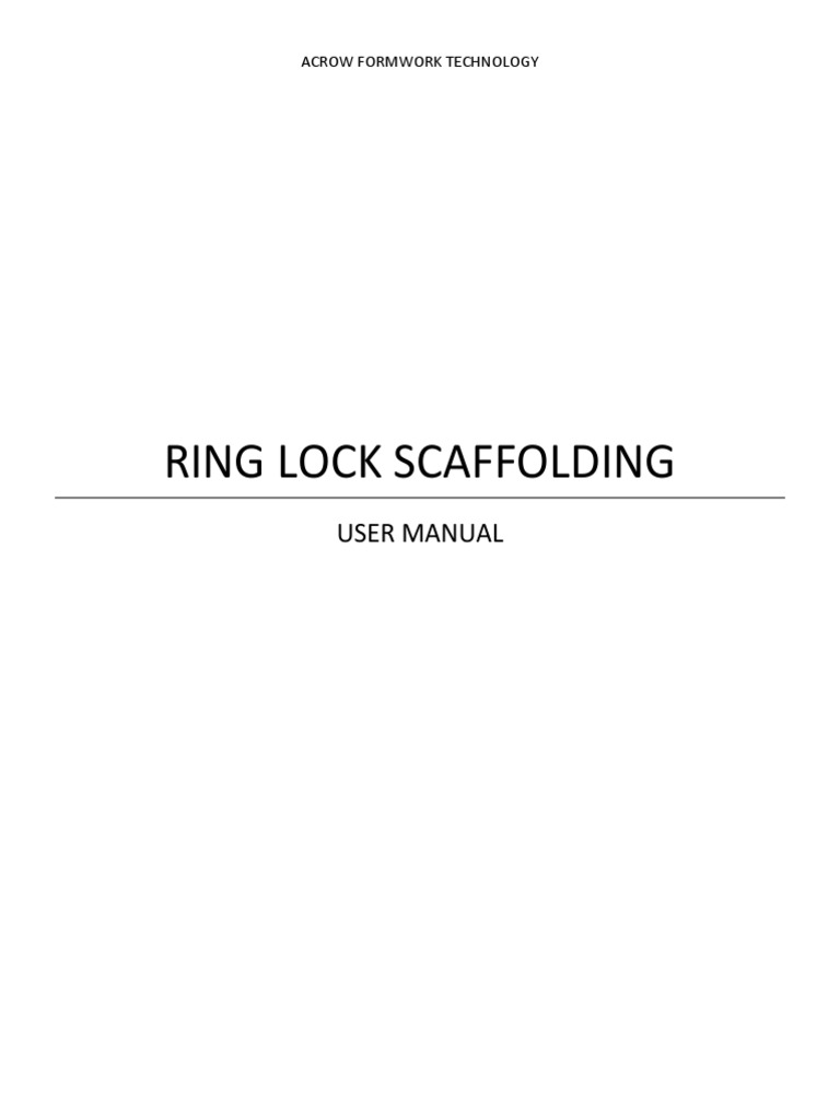 Ring Lock Scaffolding | PDF | Scaffolding | Stairs