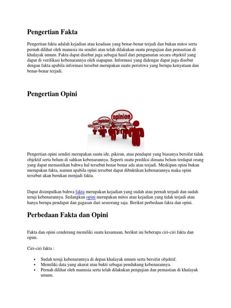 Pengertian Fakta | PDF