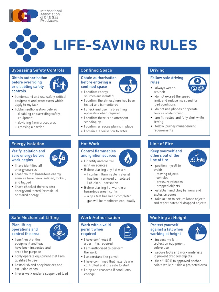 Life-SavingRules A1Poster PDF | PDF | Safety | Nature