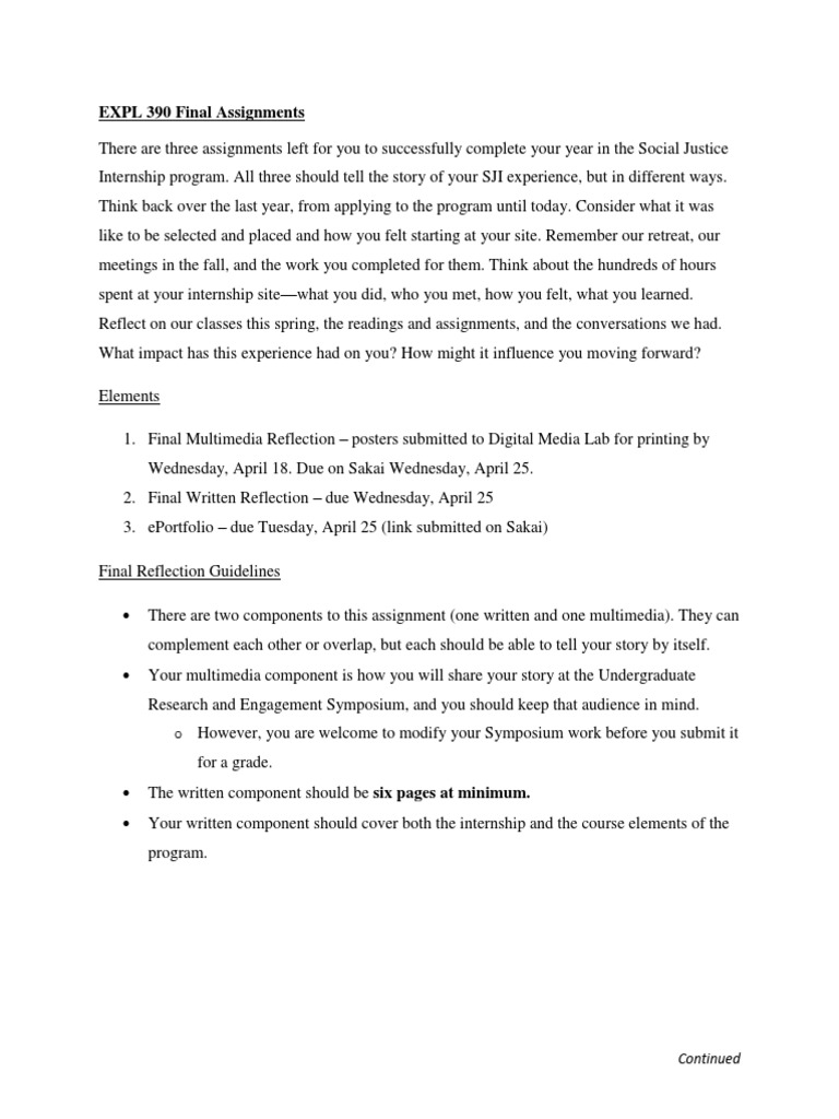 EXPL 390 Final Assignments Description | PDF | Multimedia | Semiotics