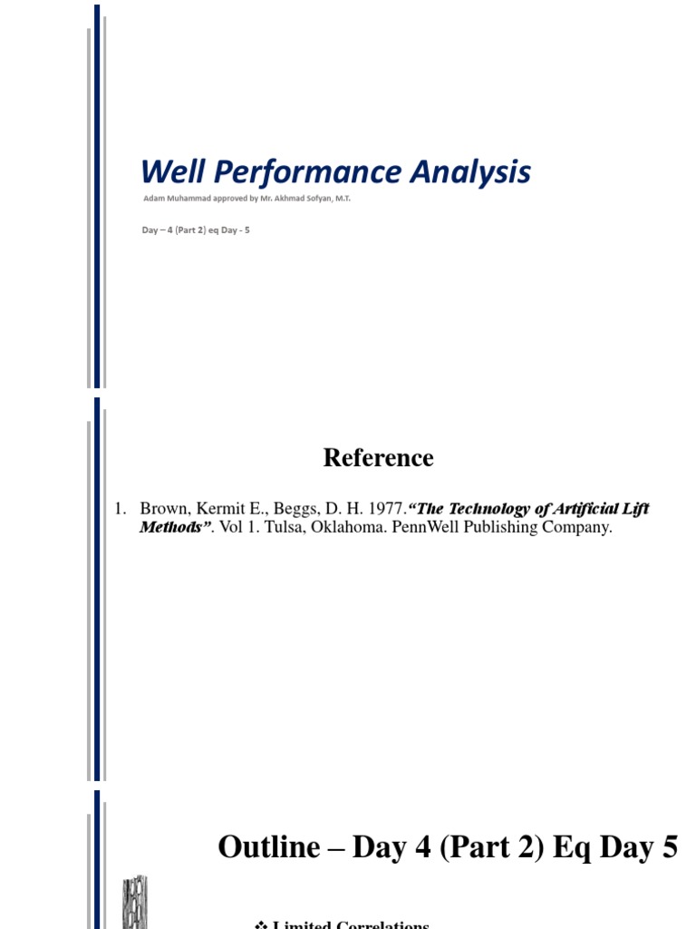 Well Performance Analysis: Day - 4 (Part 2) Eq Day - 5 | PDF | Fluid ...