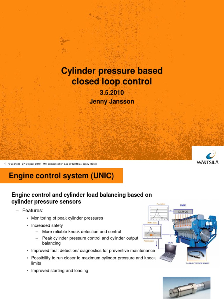 Cylinder Pressure Closed Loop Control | PDF | Control Theory | Sensor