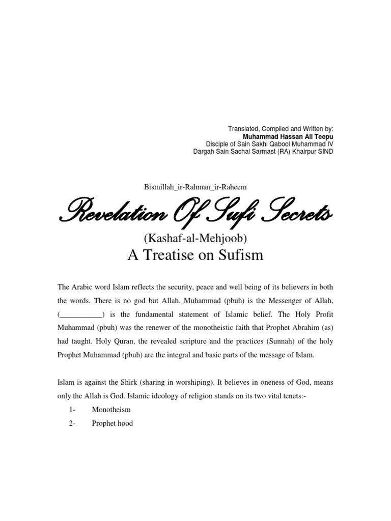 Kashaf | PDF | Sufism | Prophets And Messengers In Islam