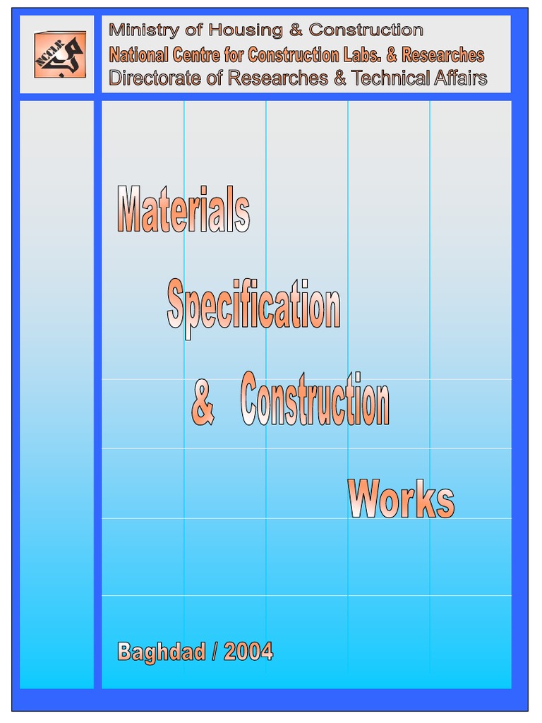 Iraqi Standard (Materials Specification & Construction Works | Download ...