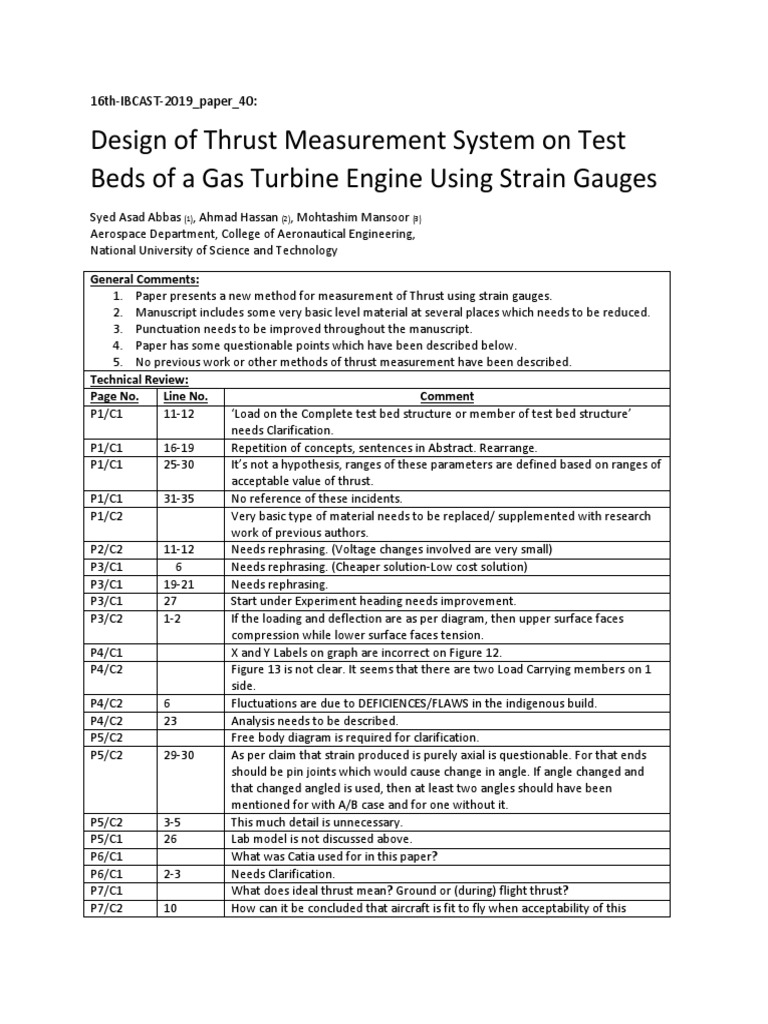 Design of Thrust Measurement System On Test Beds of A Gas Turbine ...