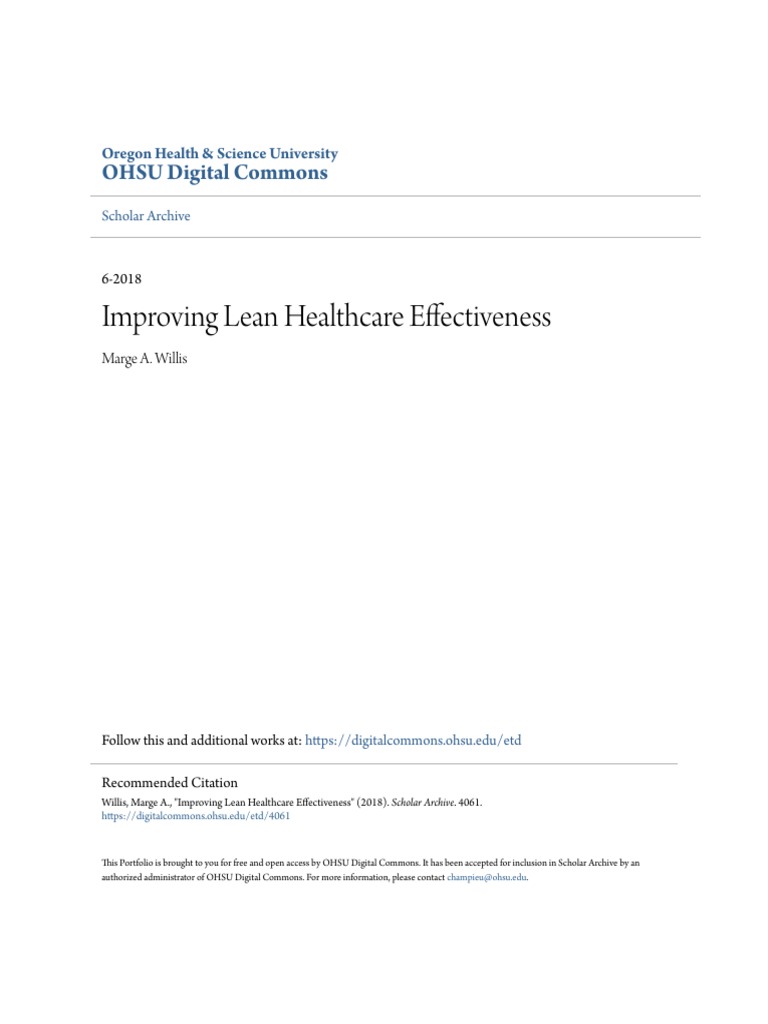 Improving Lean Healthcare Effectiveness | PDF | Lean Manufacturing ...