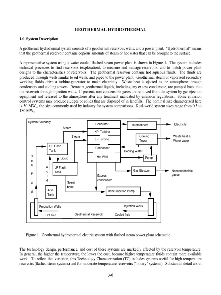 Geothermal Hydrothermal: 1.0 System Description | PDF | Geothermal ...