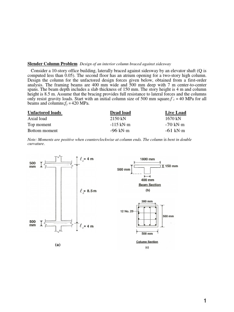 2.Example of Slender Column Non-sway