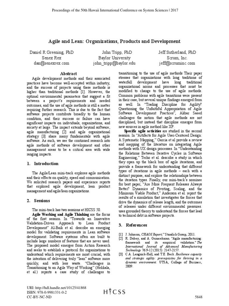 Agile and Lean Methods in Development | PDF | Agile Software ...
