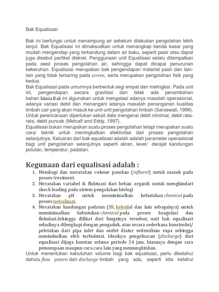 Bak Ekualisasi | PDF