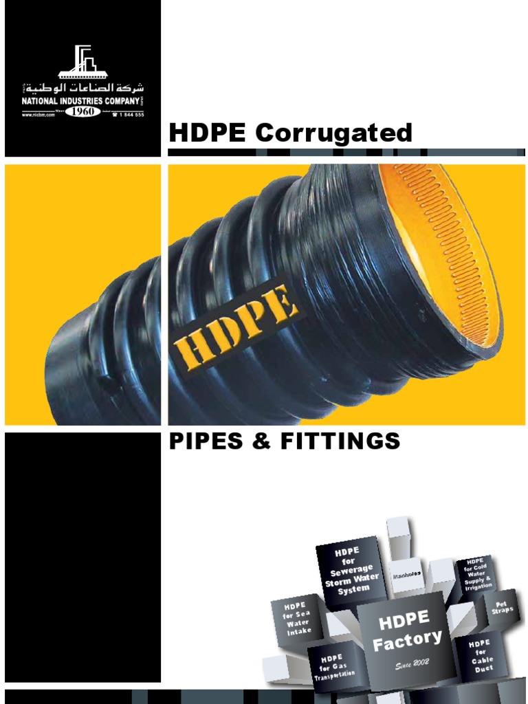 NIC HDPE Pipes and Fittings - Corrugated PDF | PDF | Pipe (Fluid ...