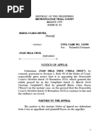 Memorandum of Appeal | PDF | Lawsuit | Complaint