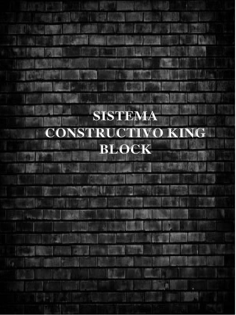 Sistema Constructivo King Block | PDF | Hormigón | Ingeniero civil