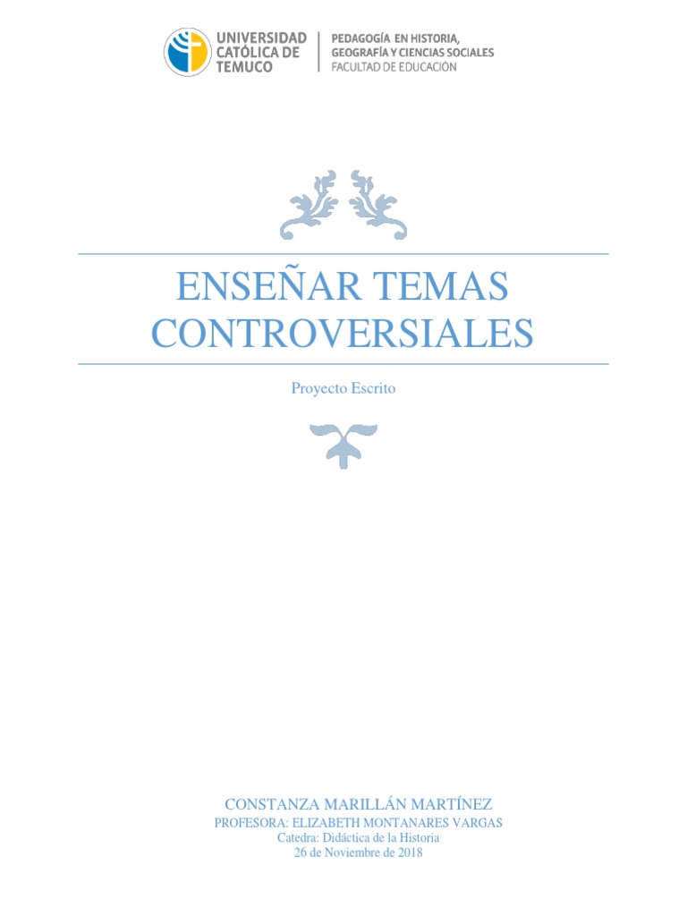 Enseñanza de Temas Controversiales | PDF | Ensayos | Maestros