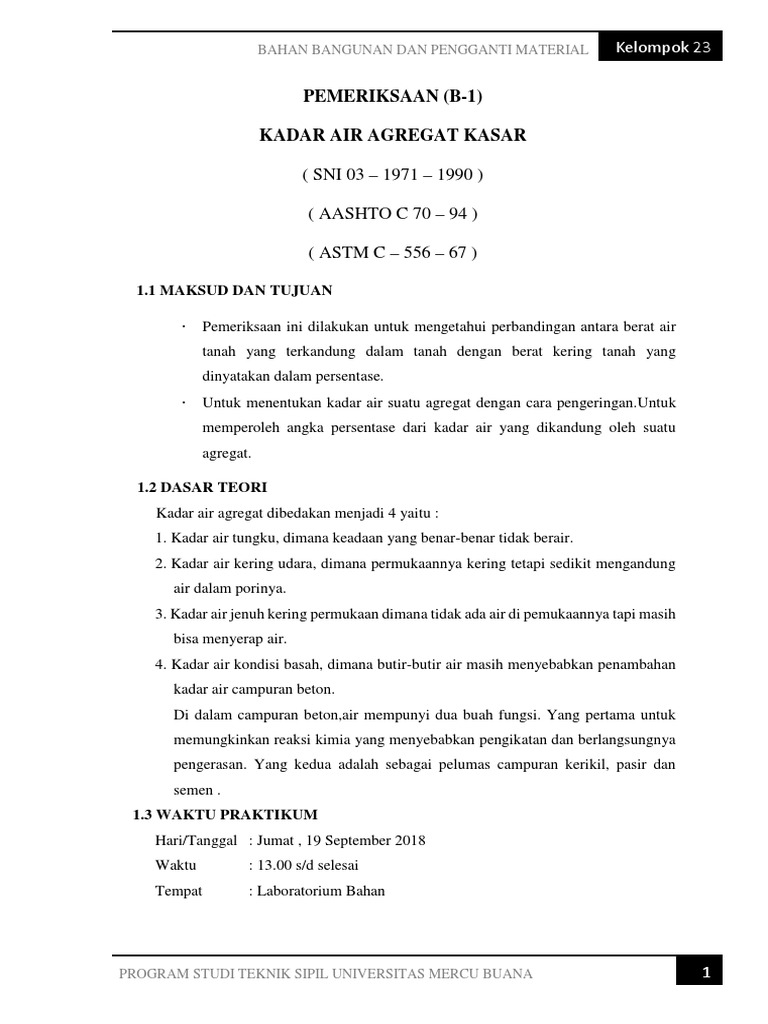 BAB 1 (Kadar Air) | PDF